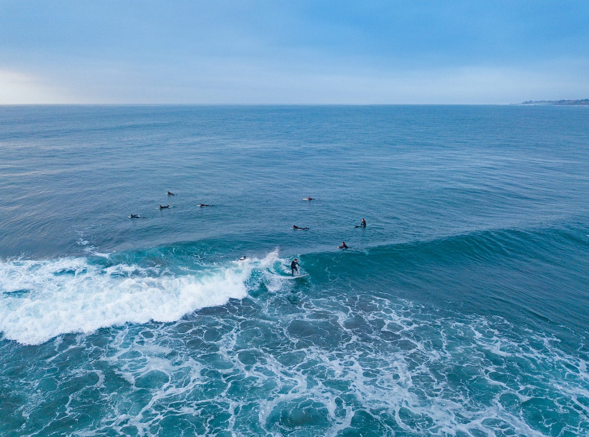 Foto aérea de SURF en Punta de Lobos