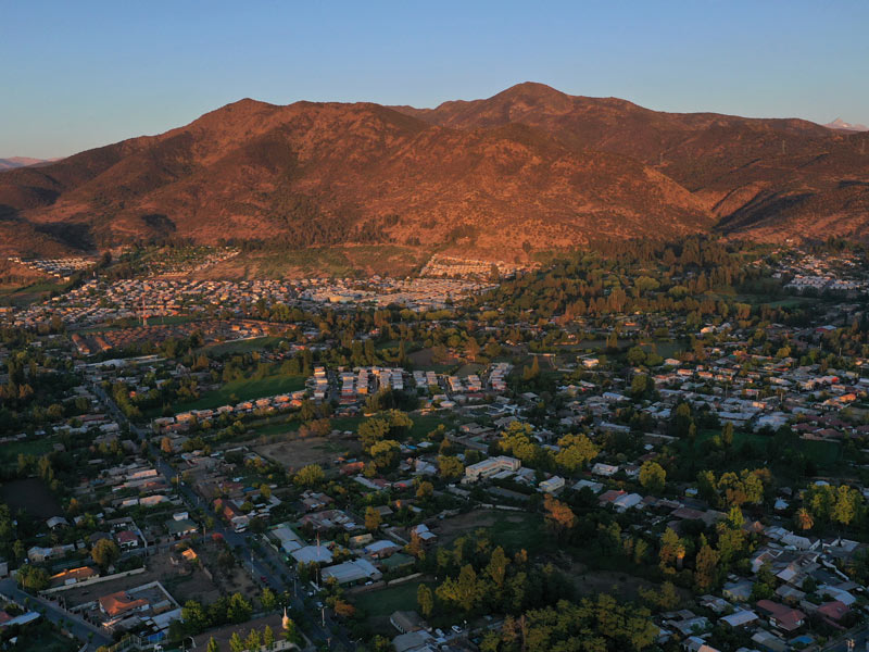 fotografía del Atardecer en Machalí - Región de Ohiggins