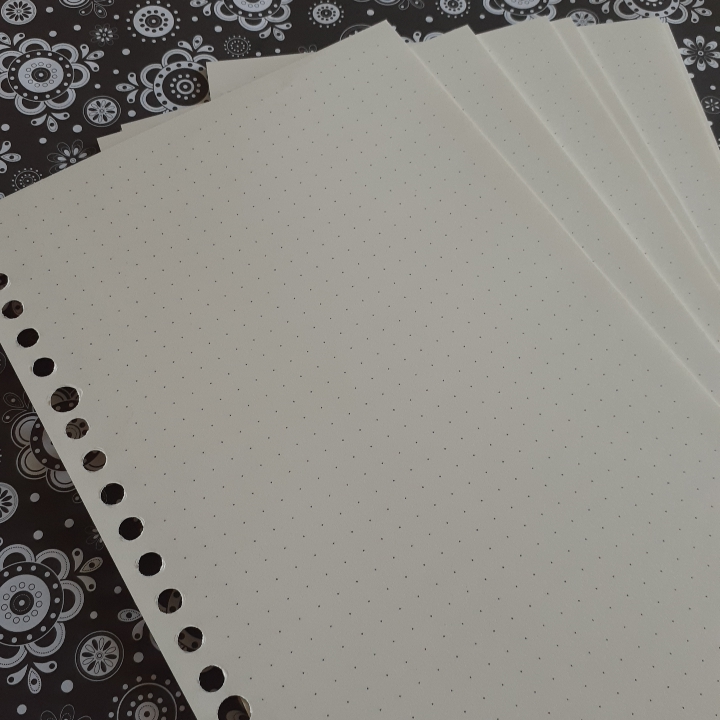 Set de 50 hojas punteadas, A5