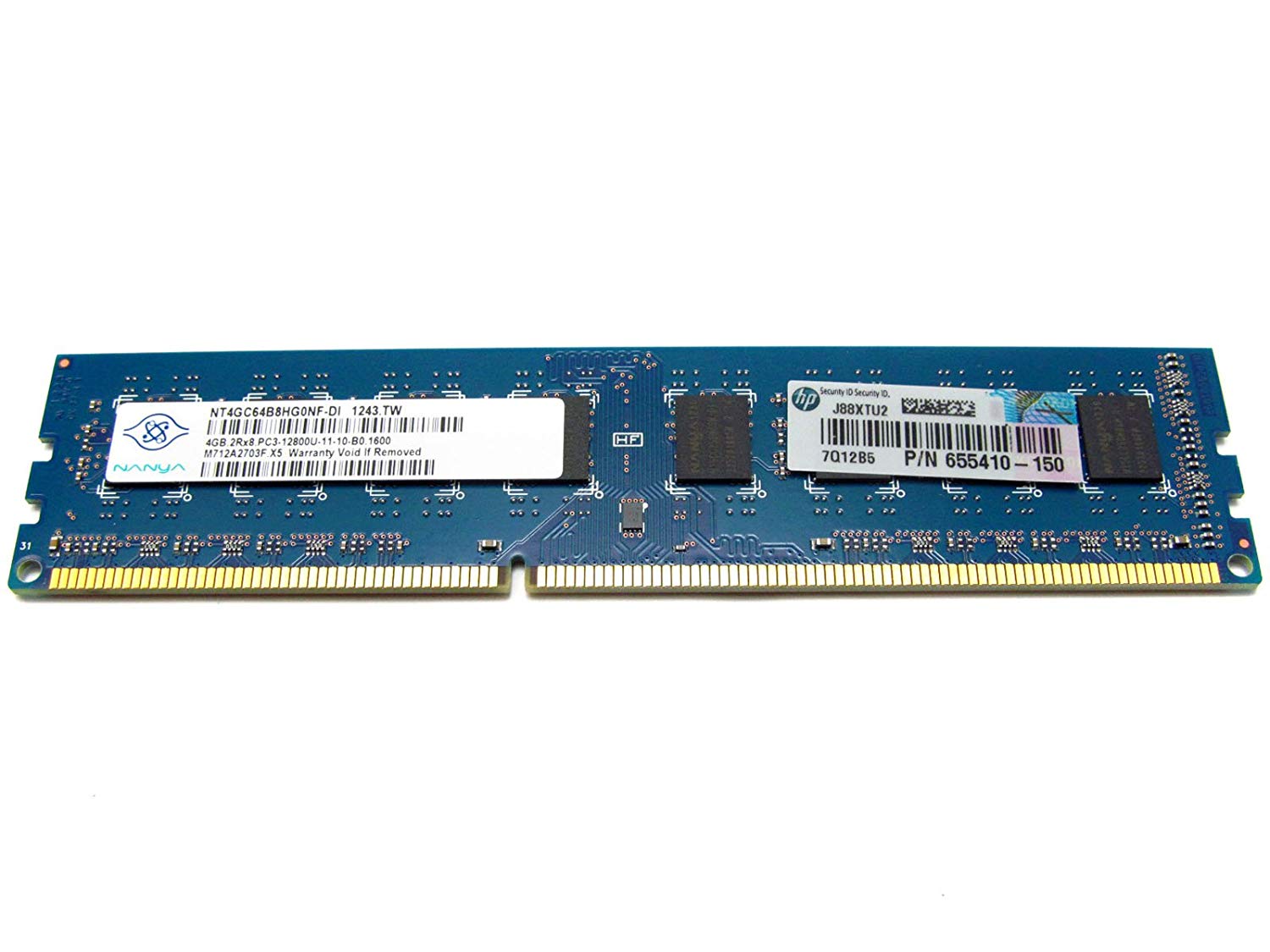 4GB, PC3-12800, CL=11, Dual Inline Memory Module