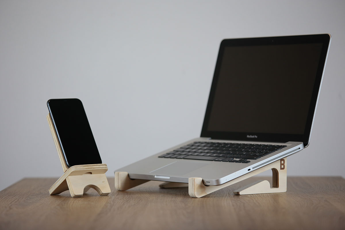 Pack Home Office - Alzador de Notebook y Soporte Celular