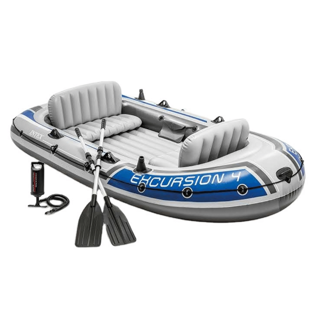 Bote Inflable Intex Excursion 4 Set + Remos + Inflador Ca...