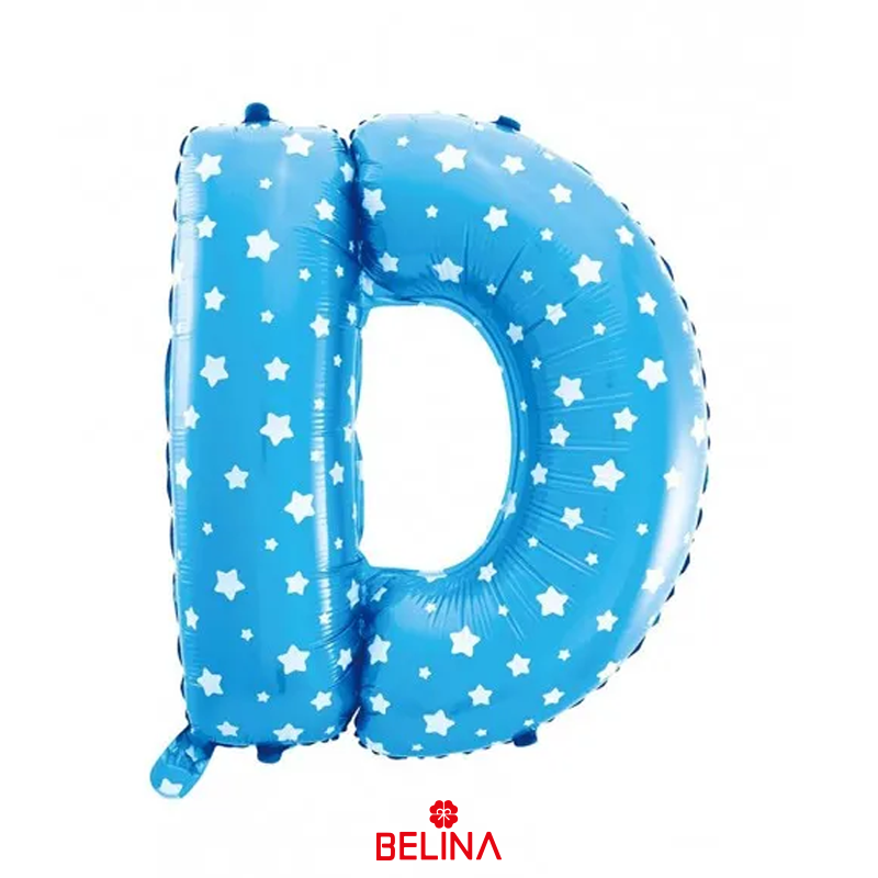Globo Letra D Azul 16 Pulgadas- Belina Cotillón