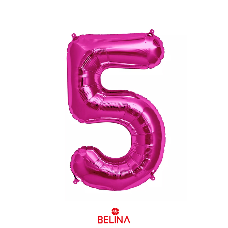Globo Número 5 Rosa 40 Pulgadas- Belina Cotillón