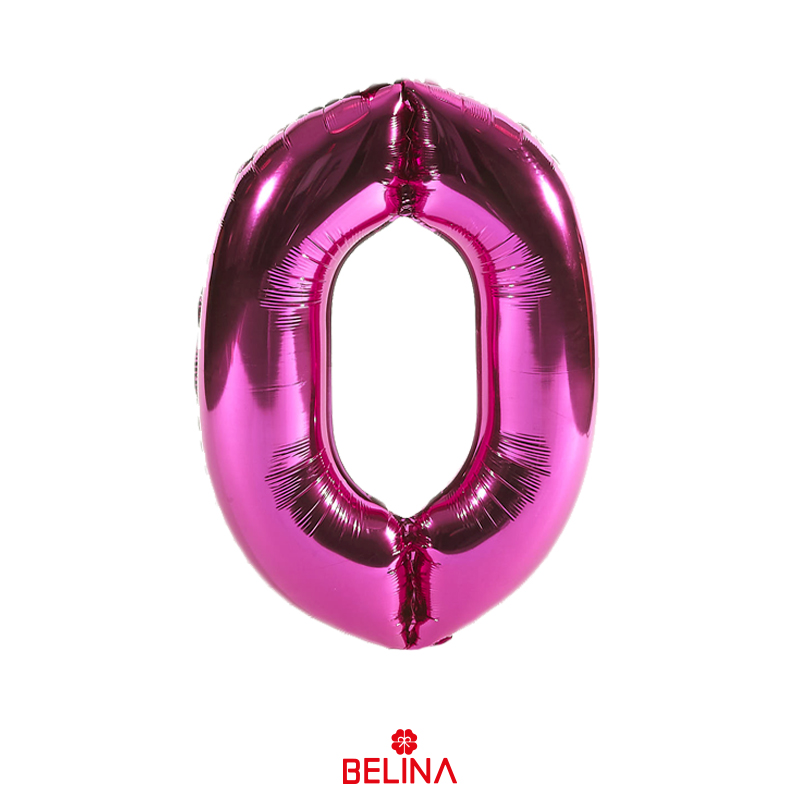 Globo Número 0 Rosa 40 Pulgadas- Belina Cotillón
