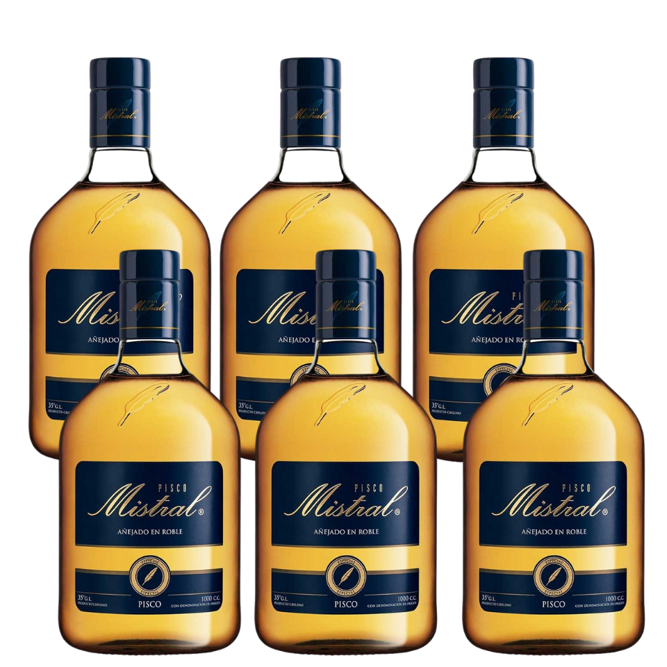 Caja Pisco Mistral 35° 1 Litro En Oferta