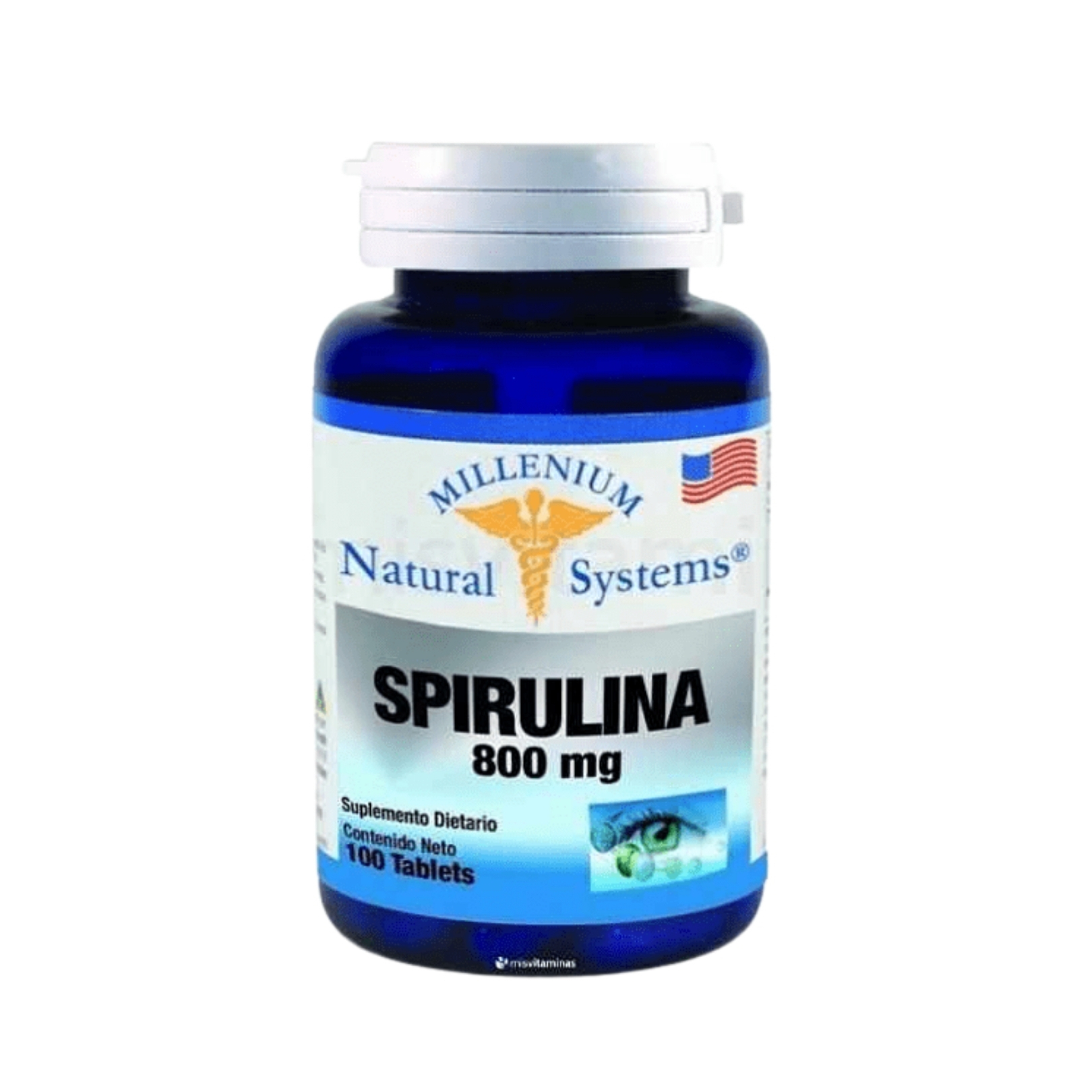 SPIRULINA 800 MG (100 TABLETAS) - Sistema Inmune, coadyuv...