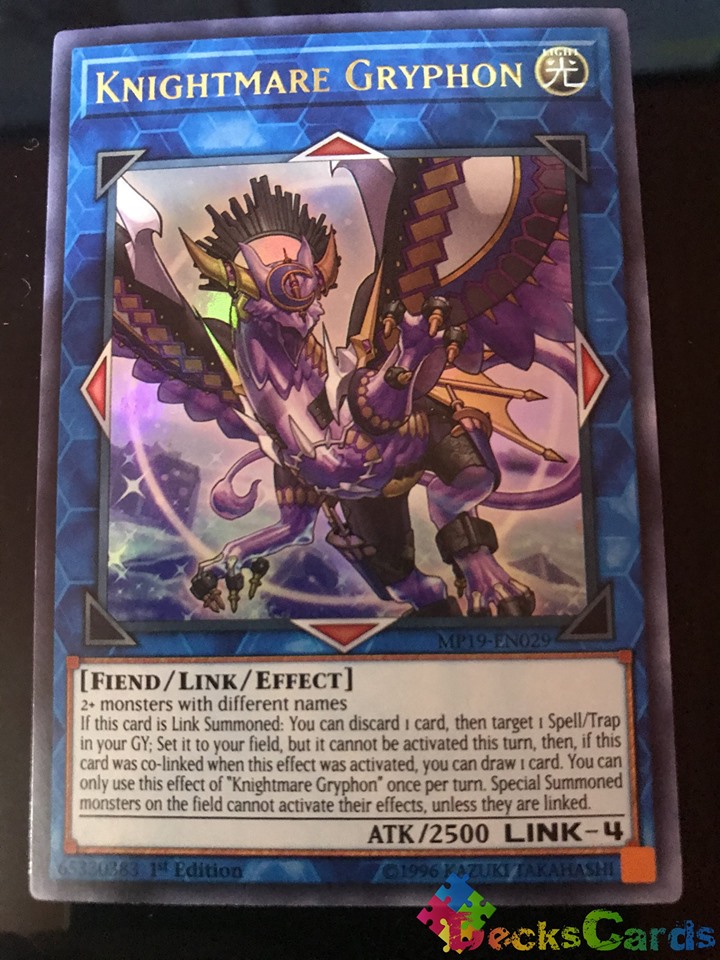 Knightmare Gryphon - MP19-EN029 - Ultra Rare 1st Edition