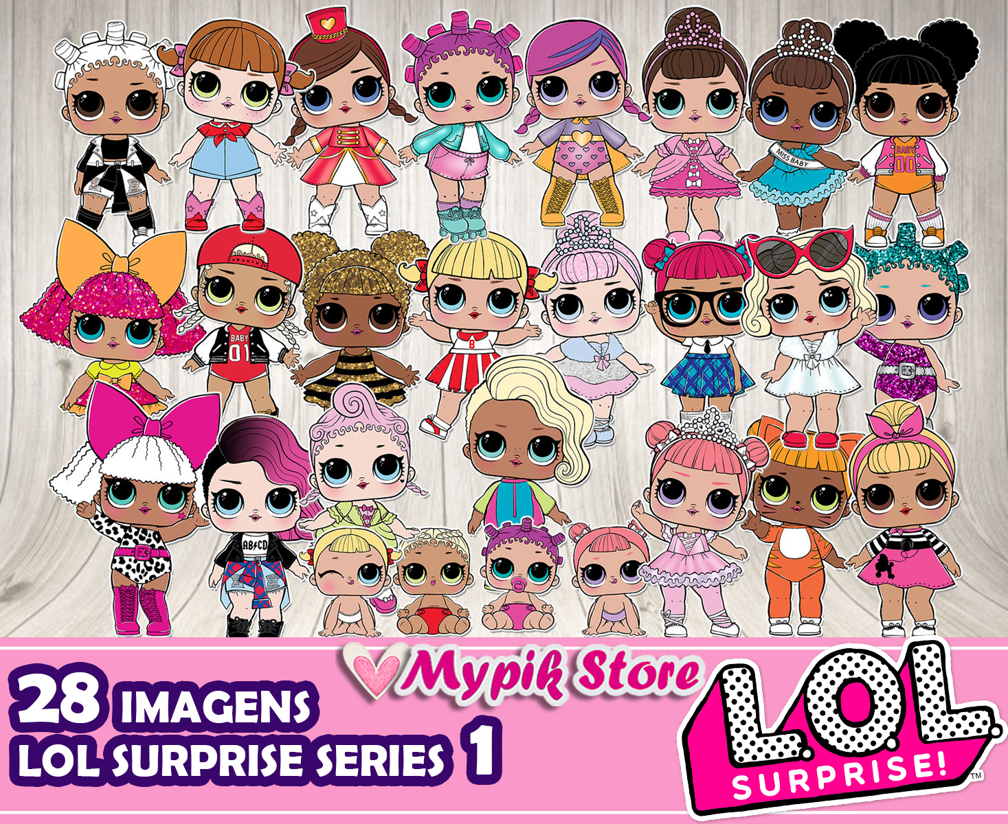 Kit Digital LOL Surprise Series 1 para personalizar | Mypik Store ...