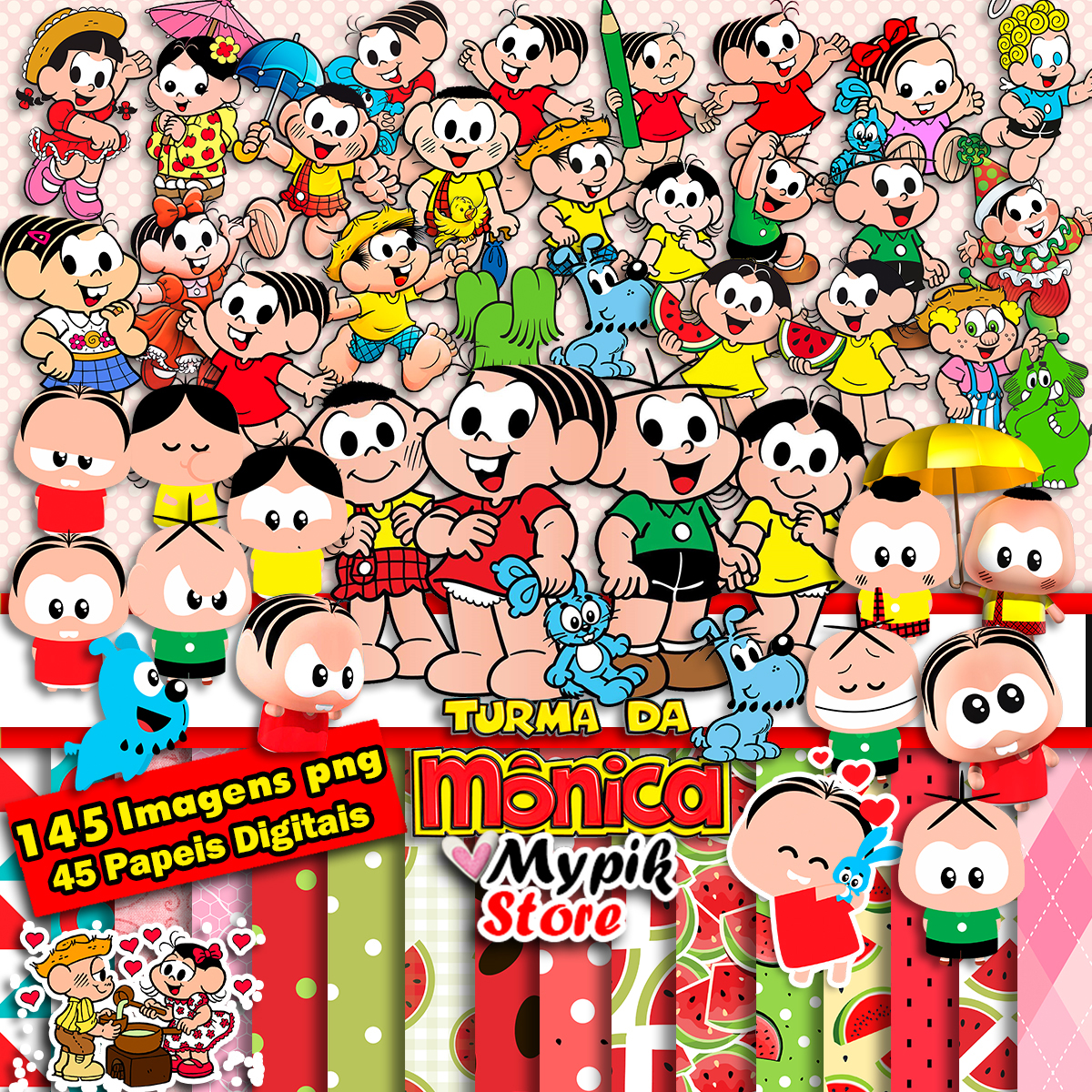 Super Kit Digital Imagens Turma da Mônica e Turma da Moni... | Mypik ...