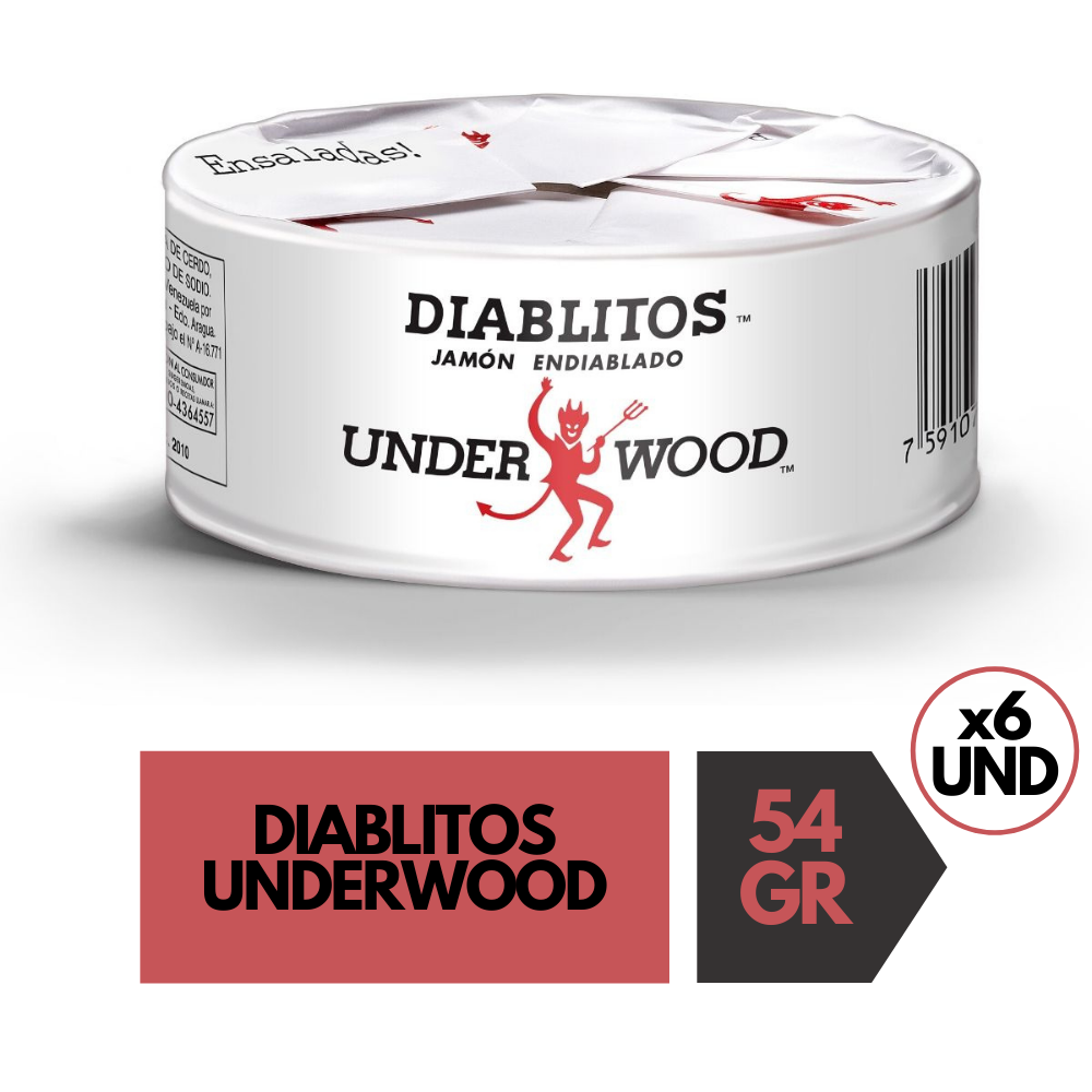 Jamón Endiablado Diablitos Underwood 54gr
