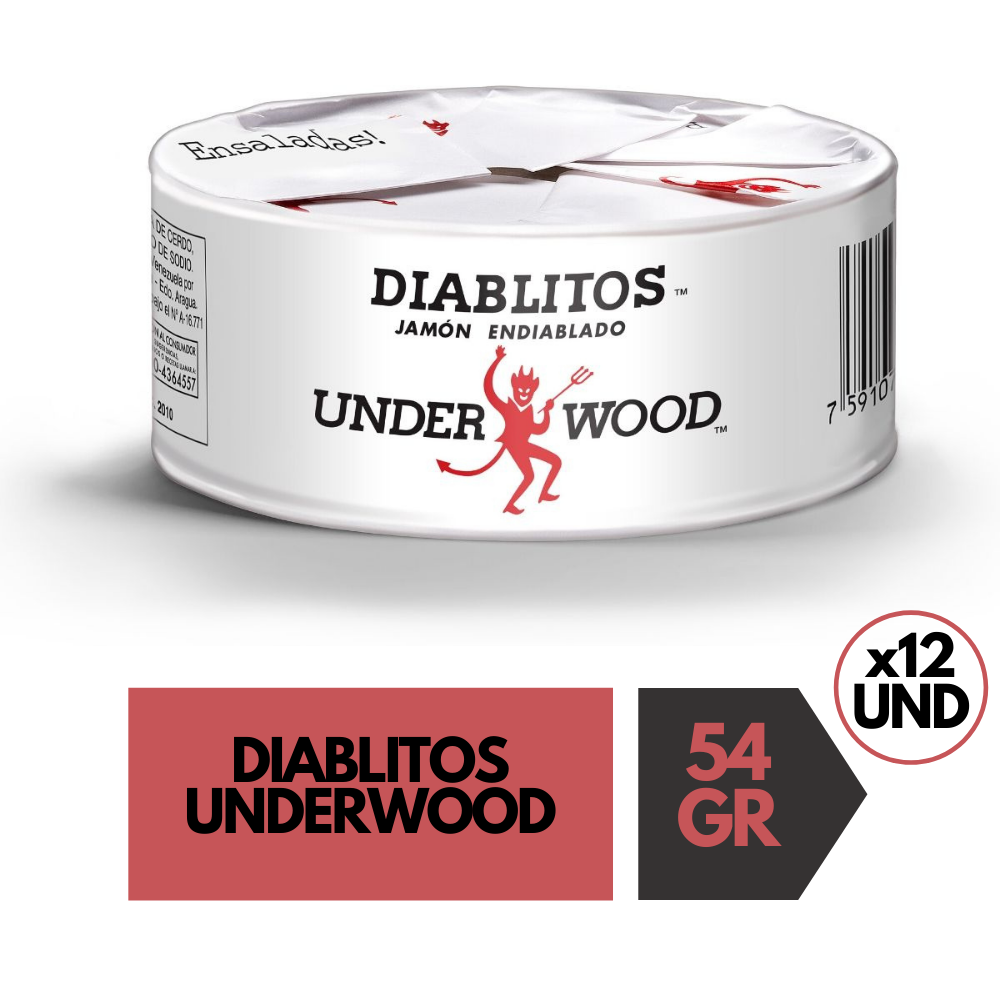 Jamón Endiablado Diablitos Underwood 54gr