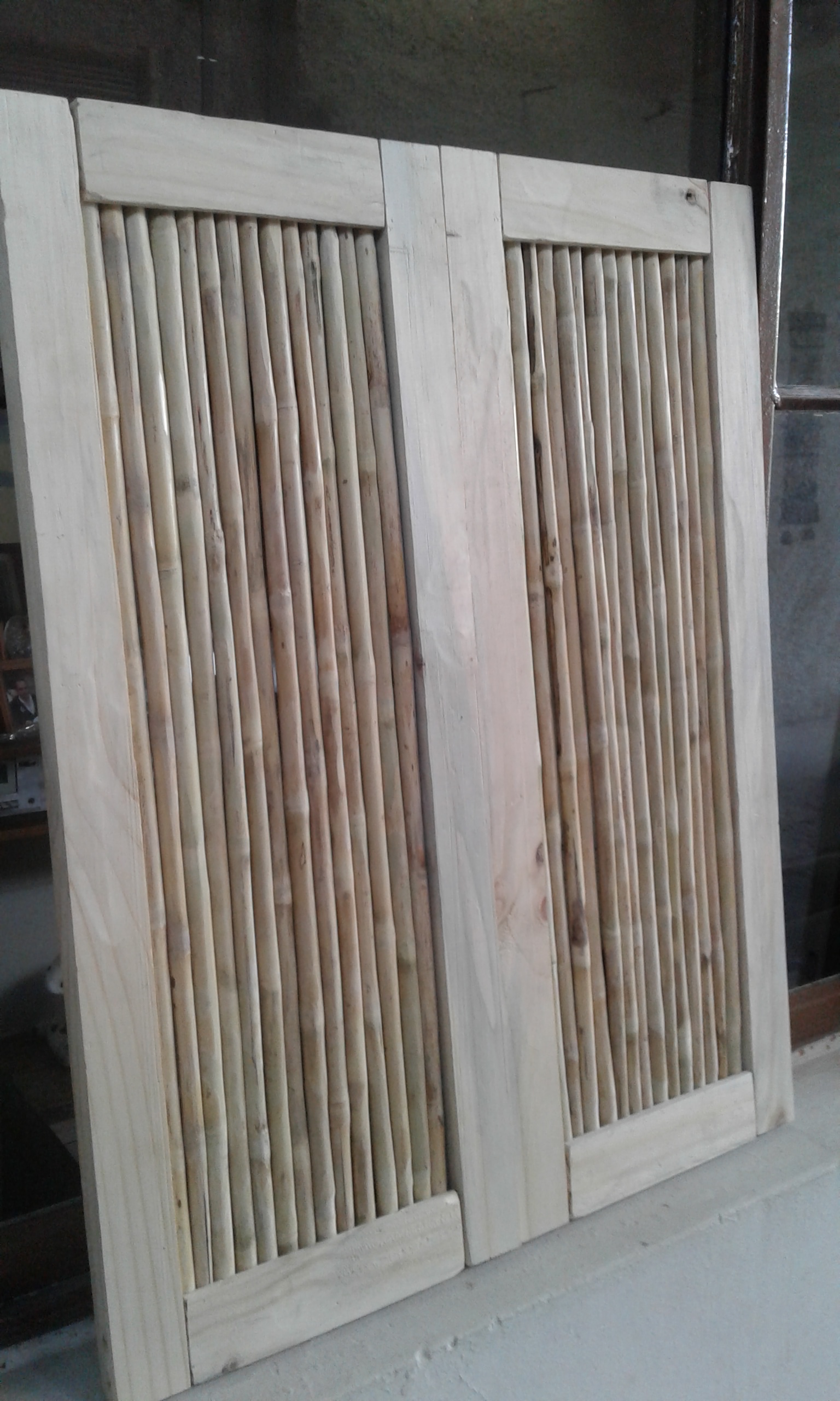 Panel de bambu colihue con marco madera | DOSEL BAMBU