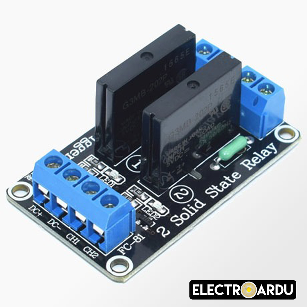 Relé 2 Canales Estado Solido