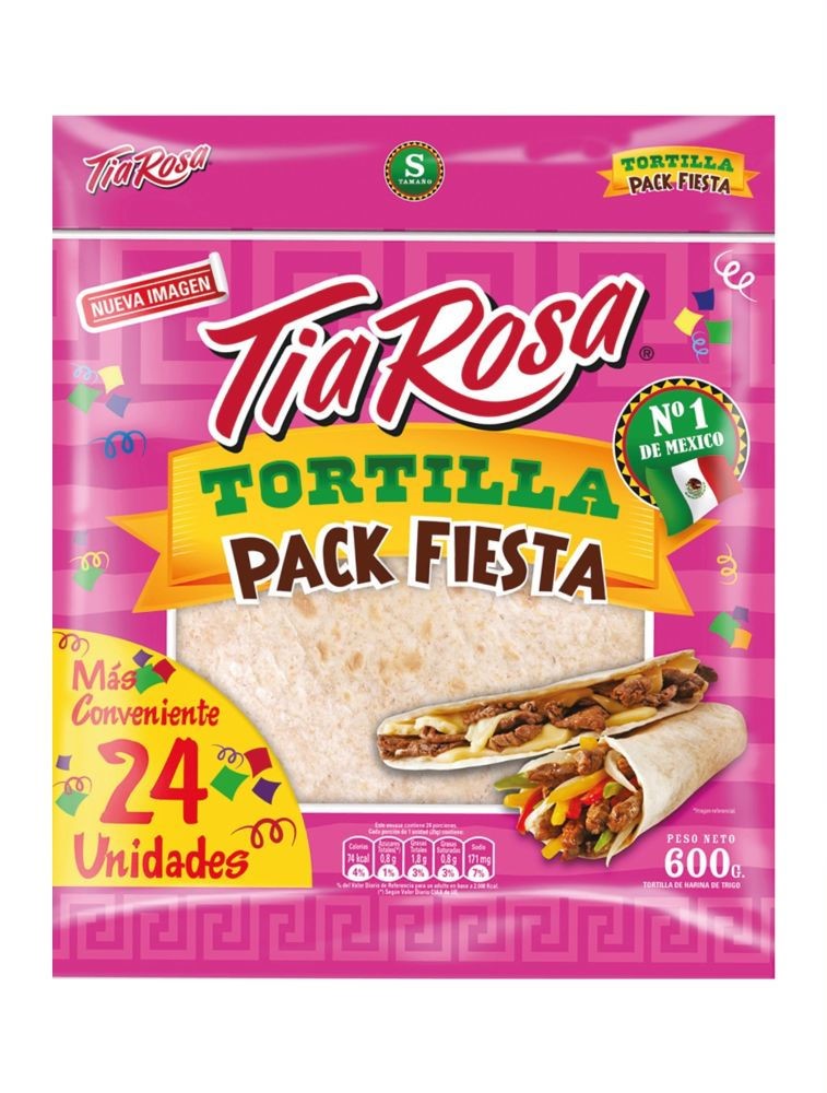 Tortillas Pack Fiesta Mediana Tia Rosa 24 x 14 cm