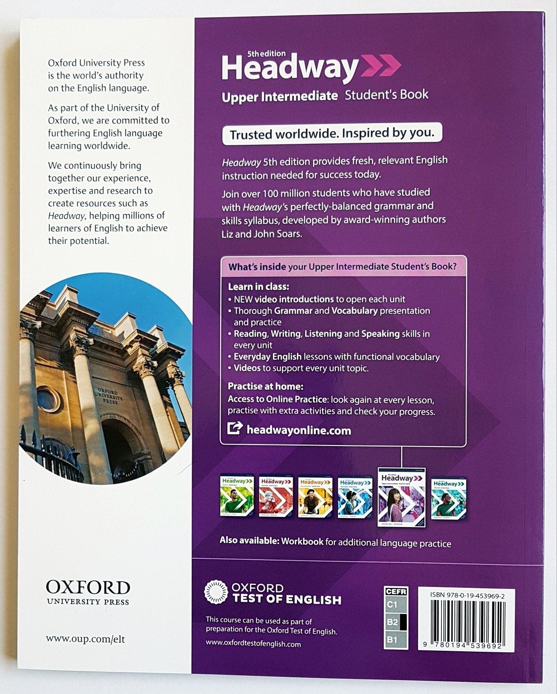 Libro Headway Upper Intermediate Student's Book 5th edition