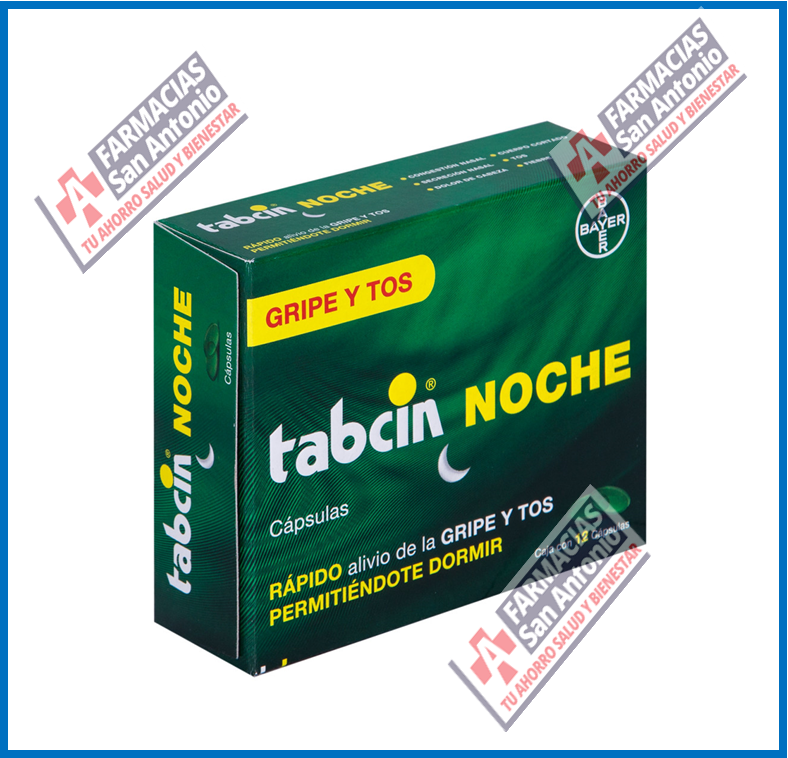 Tabcin noche Gripe y tos 12 capsulas