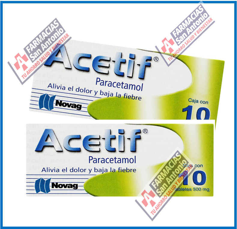 Paracetamol 500mg (10tabletas) acetif Promoción