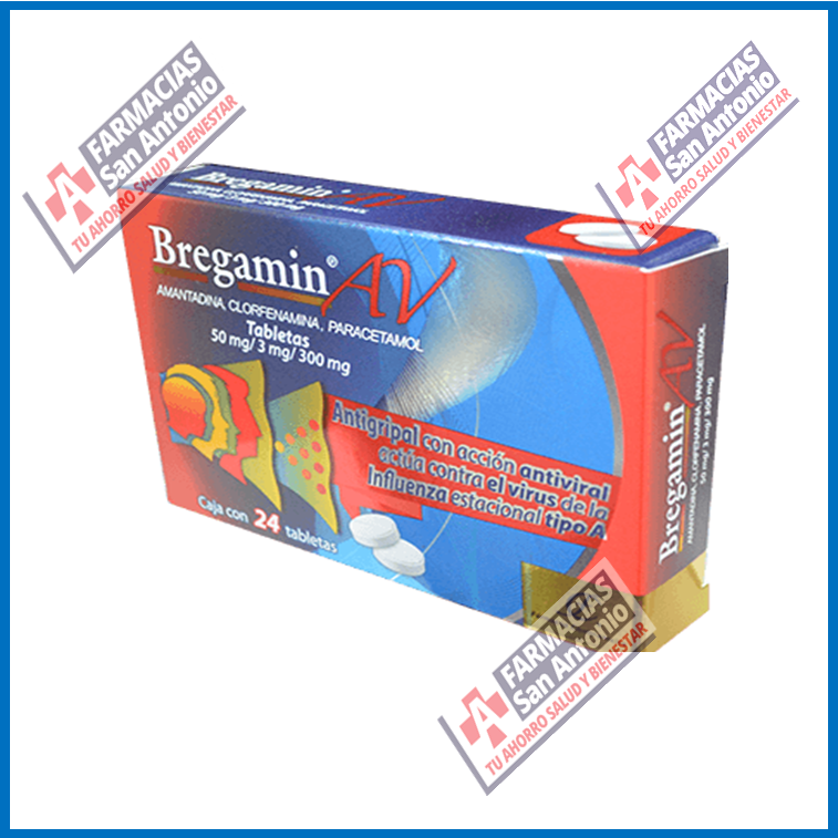 Bregamin AV 24tabletas (amantadina, clofernamina, parace...