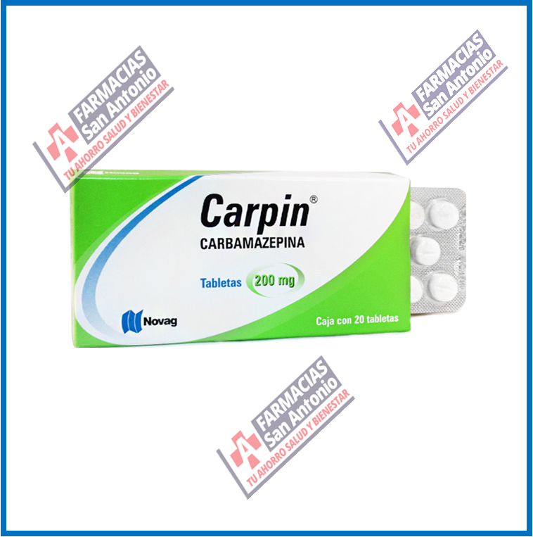 Carpin Carbamazepina 200mg (20 tabletas )