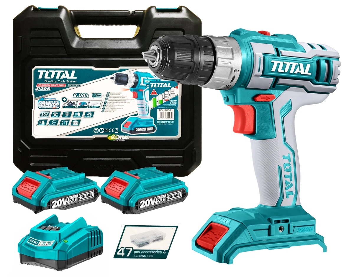 TALADRO PERCUTOR INALÁMBRICO 1/2” (13MM) 20V TOTAL TOOLS ...