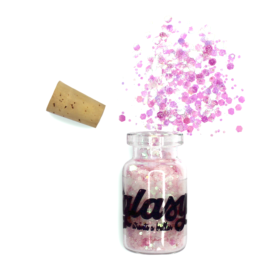 Hexagonos grandes - Rosa Tornasol