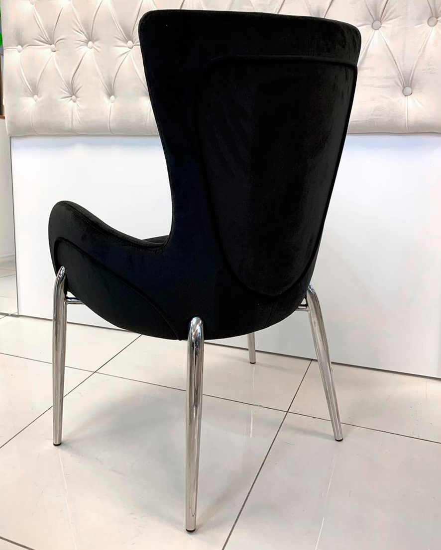 Sitial Angeline Tapiz Velvet Capitoné Negro