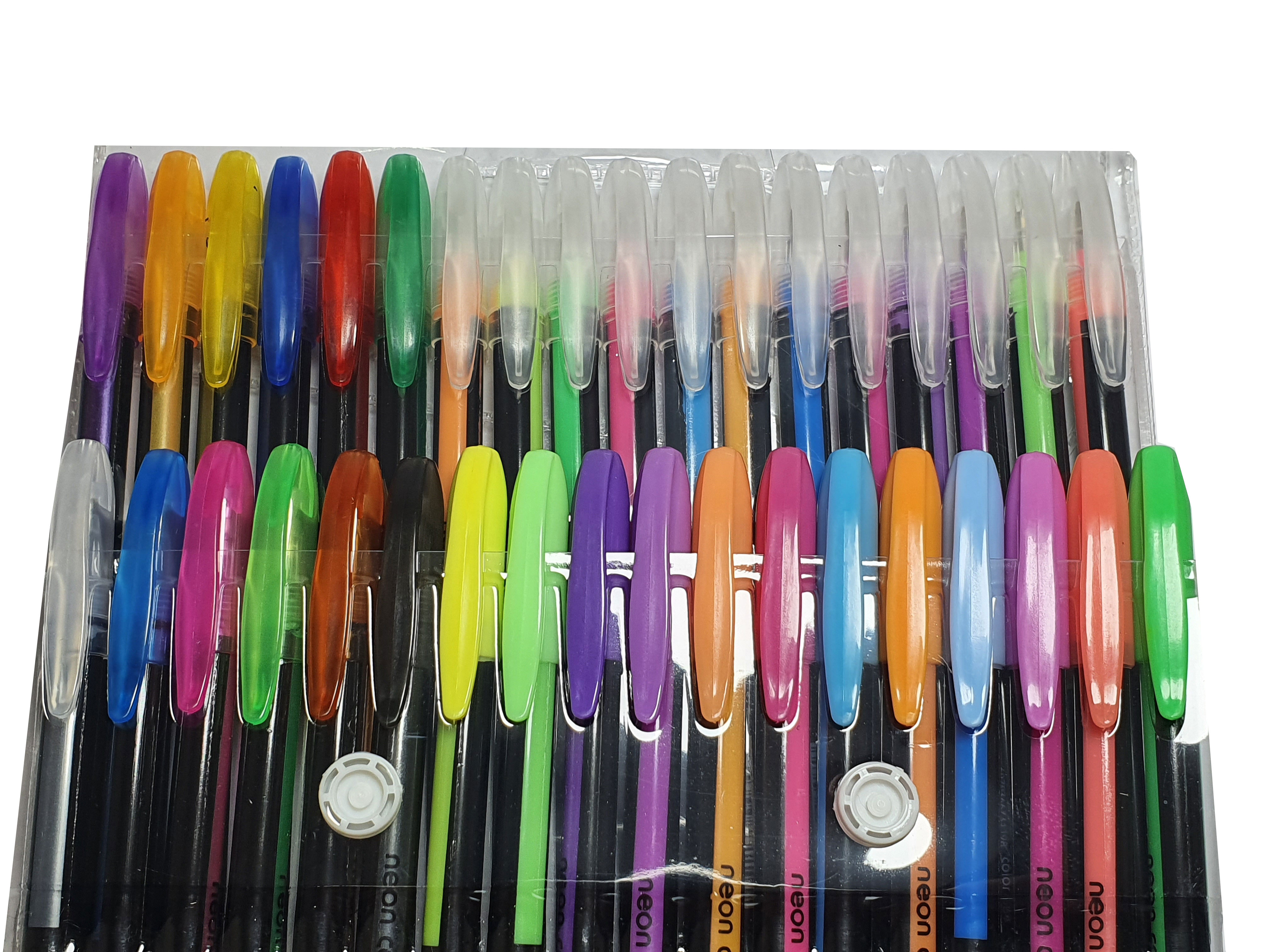 Set 36 Lapices Tinta Gel Colores Fluor