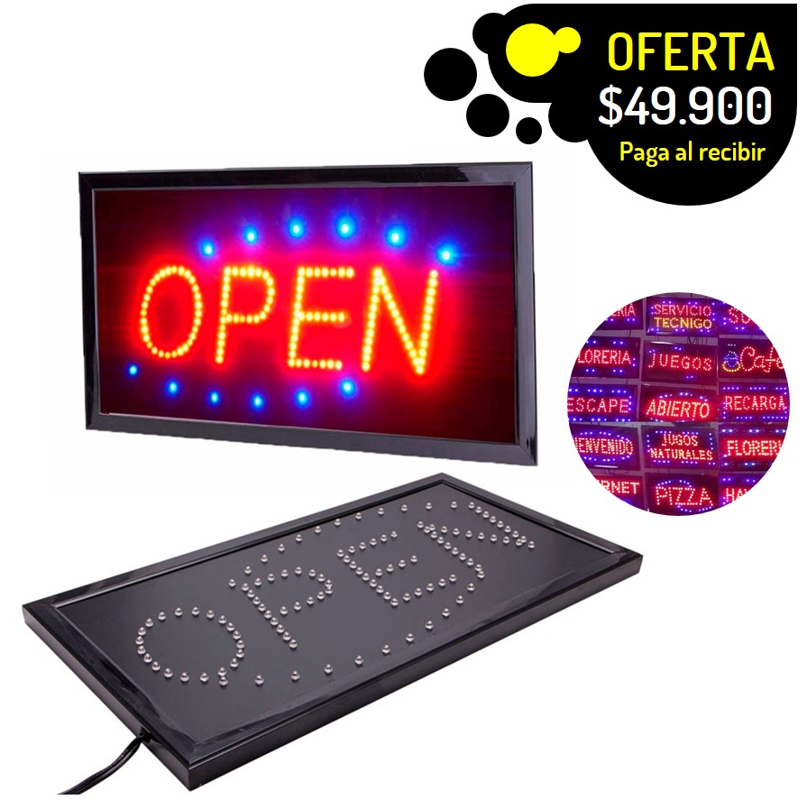 Letrero Para Negocio con luces led decorativo llamativo r...