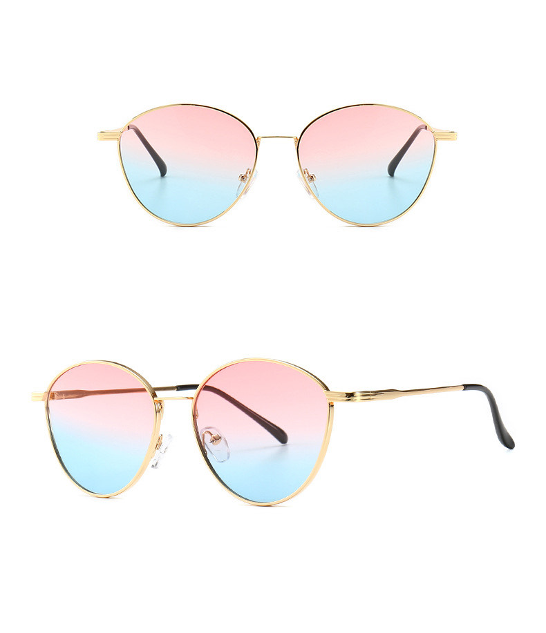 Gafas de Sol Rainbow Ovalado Marco Dorado Mujer | FRIKIS.CL