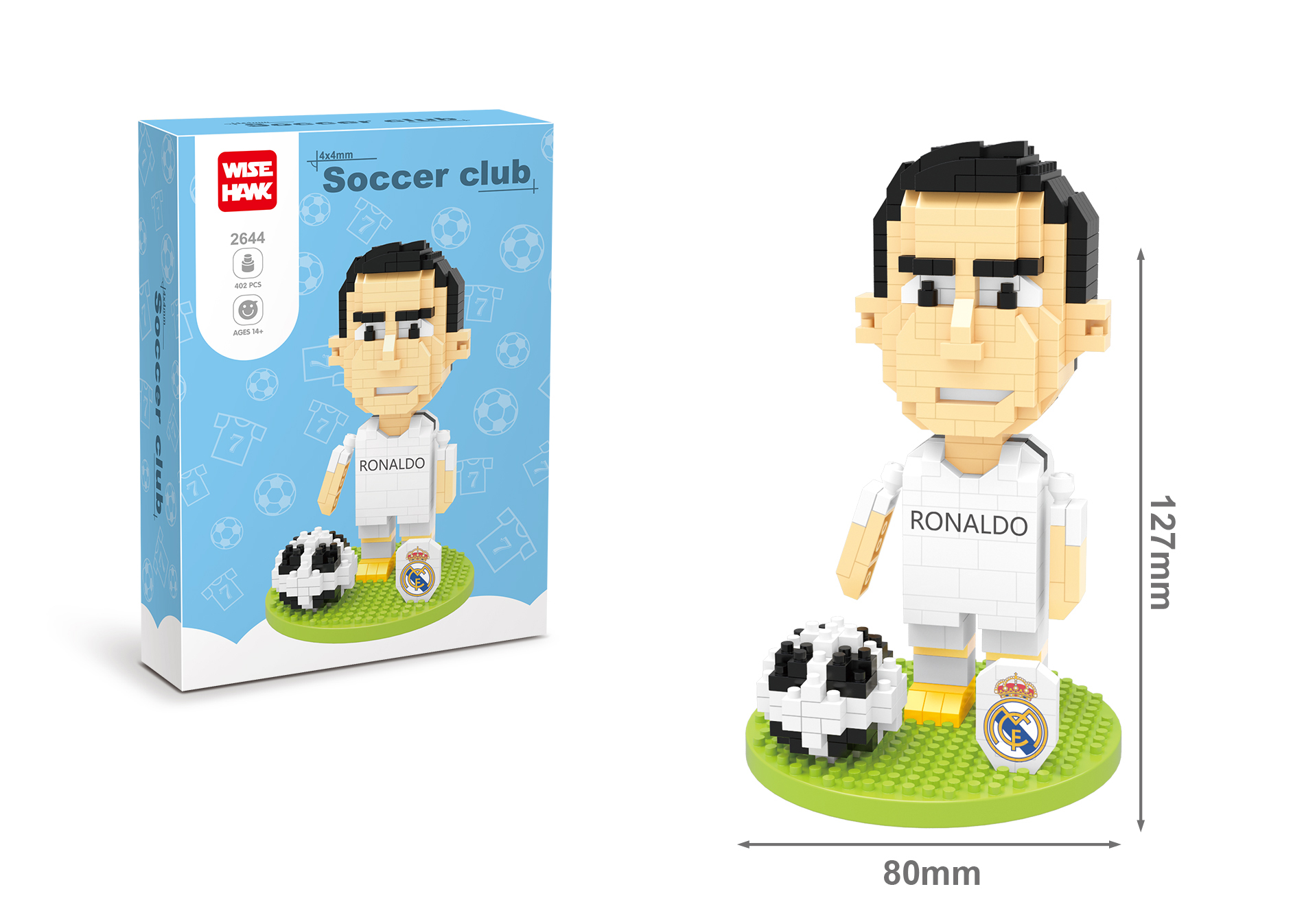 Nano Blocks Cristiano Ronaldo (tipo Lego 402 Piezas)