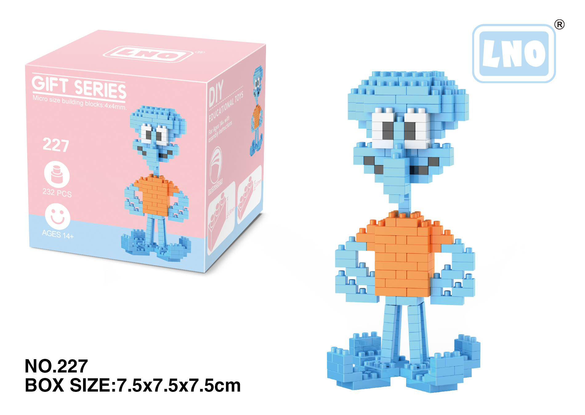 Nano Blocks Calamardo (tipo Lego 232 Piezas)