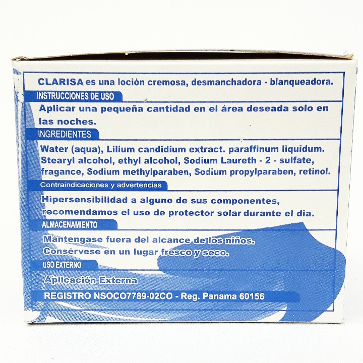 Crema Clarisa Azucena Desmanchadora | Comprar MisVitaminas