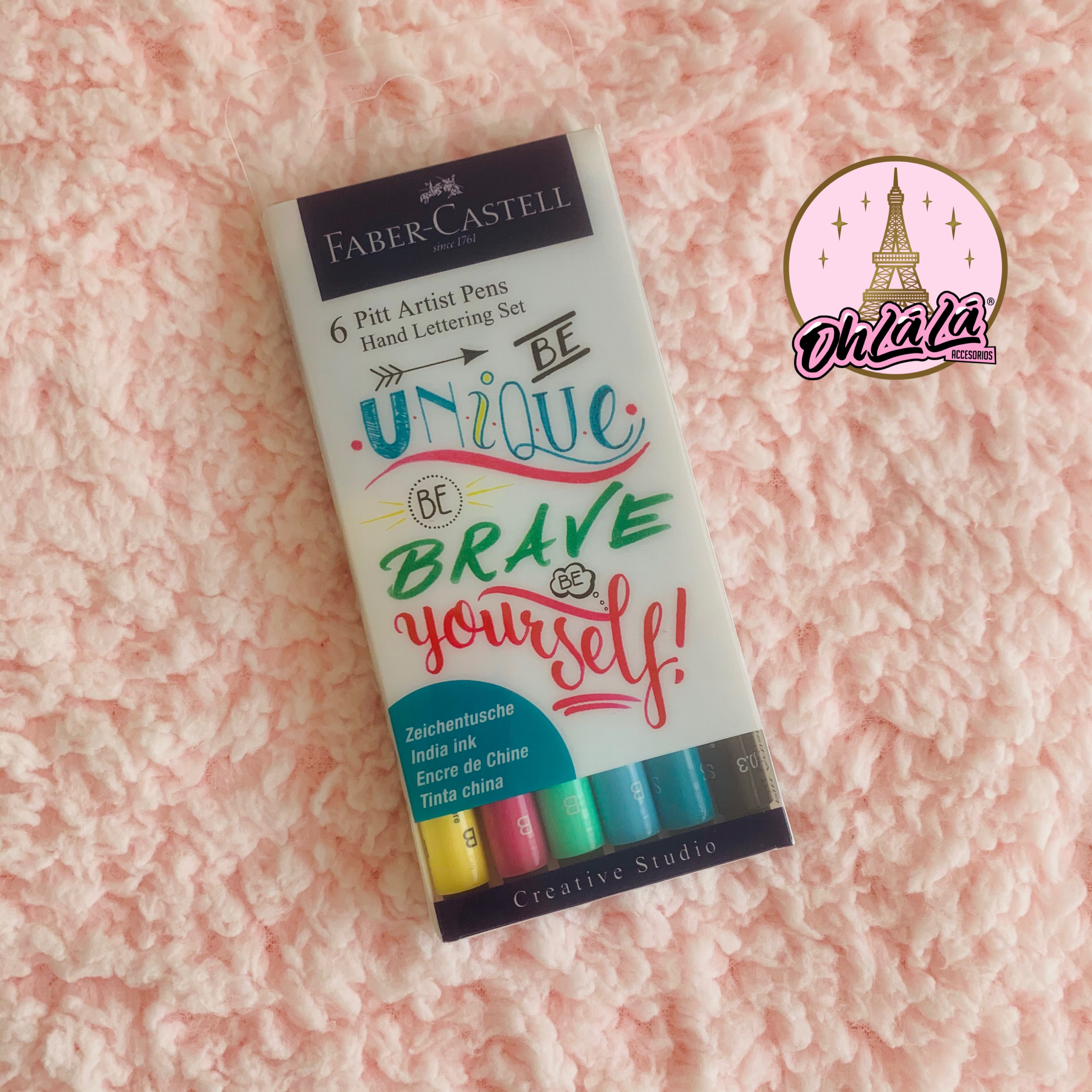 Pack 6 lápices lettering