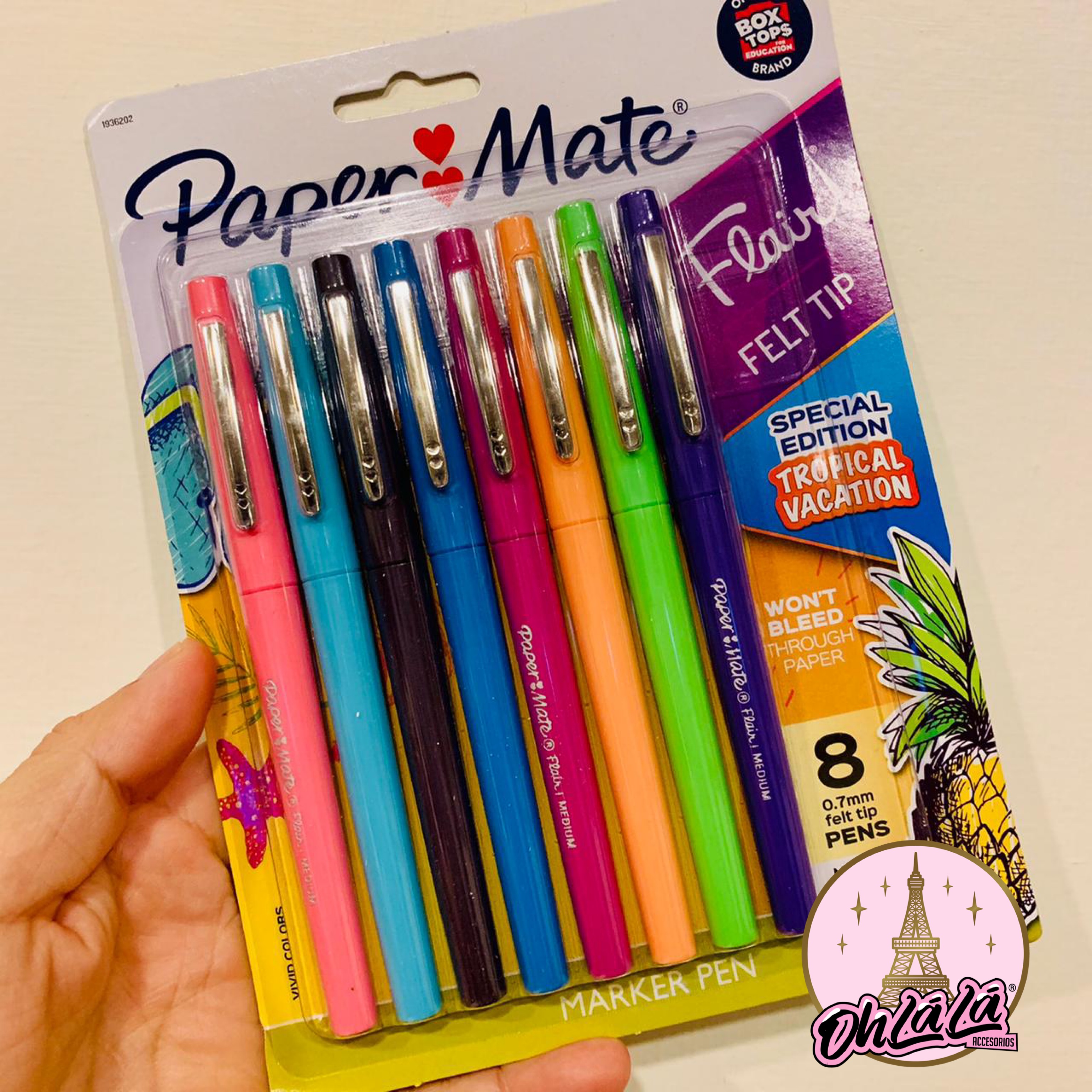 8 colores paper mate