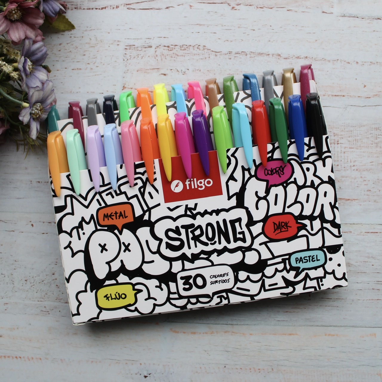 Set 30 Marcadores permanentes Filgo