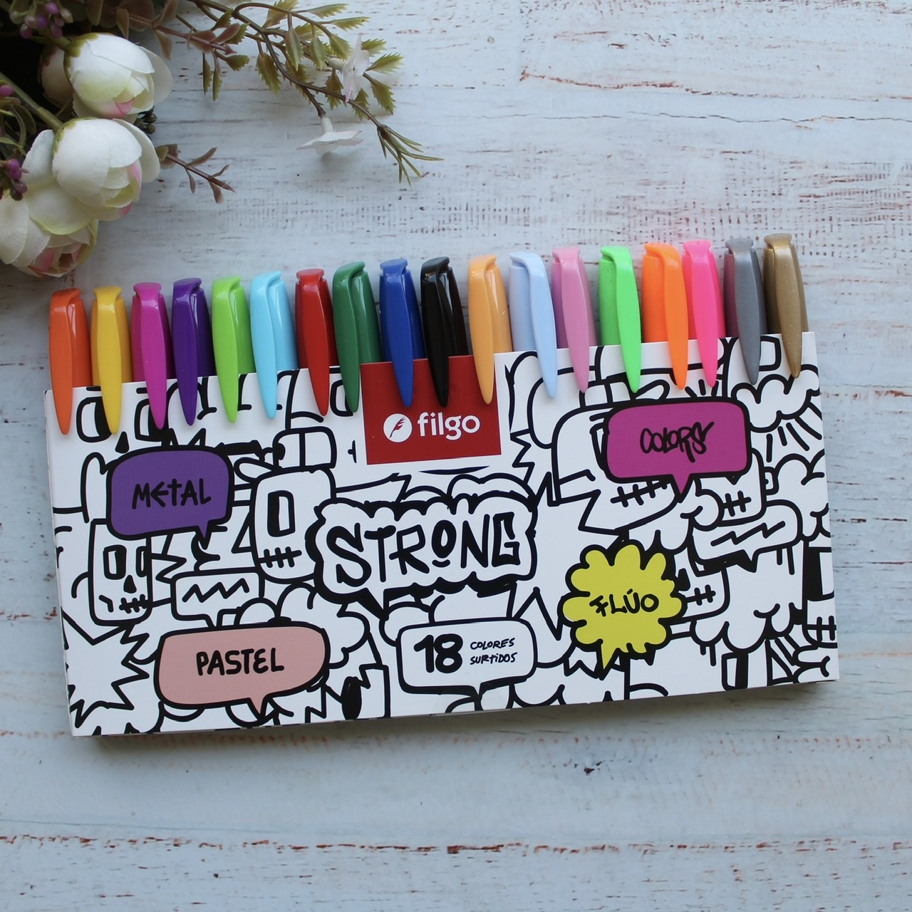 Set 30 Marcadores permanentes Filgo