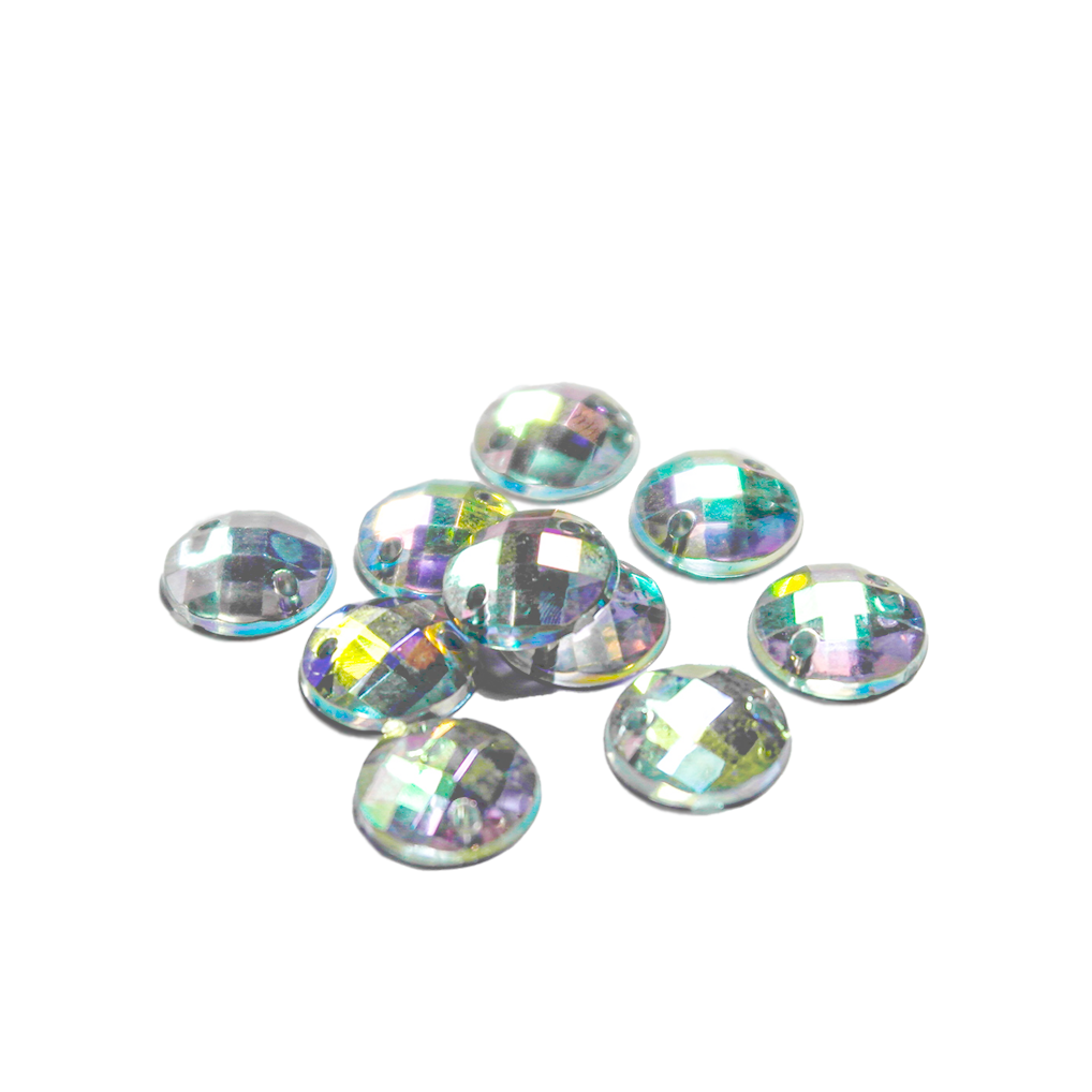 Strass para Coser nº17 Redondo Tornasol - 10mm - 10 unid...