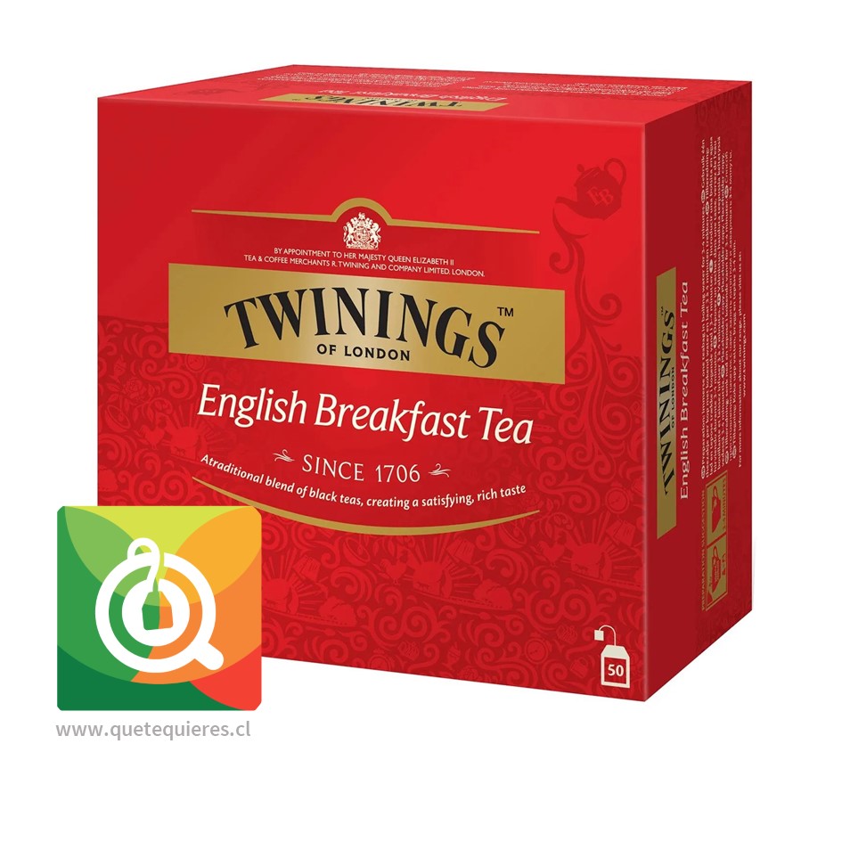 Twinings Té Negro English Breakfast 50 x 2 gr & Qué Té Quieres