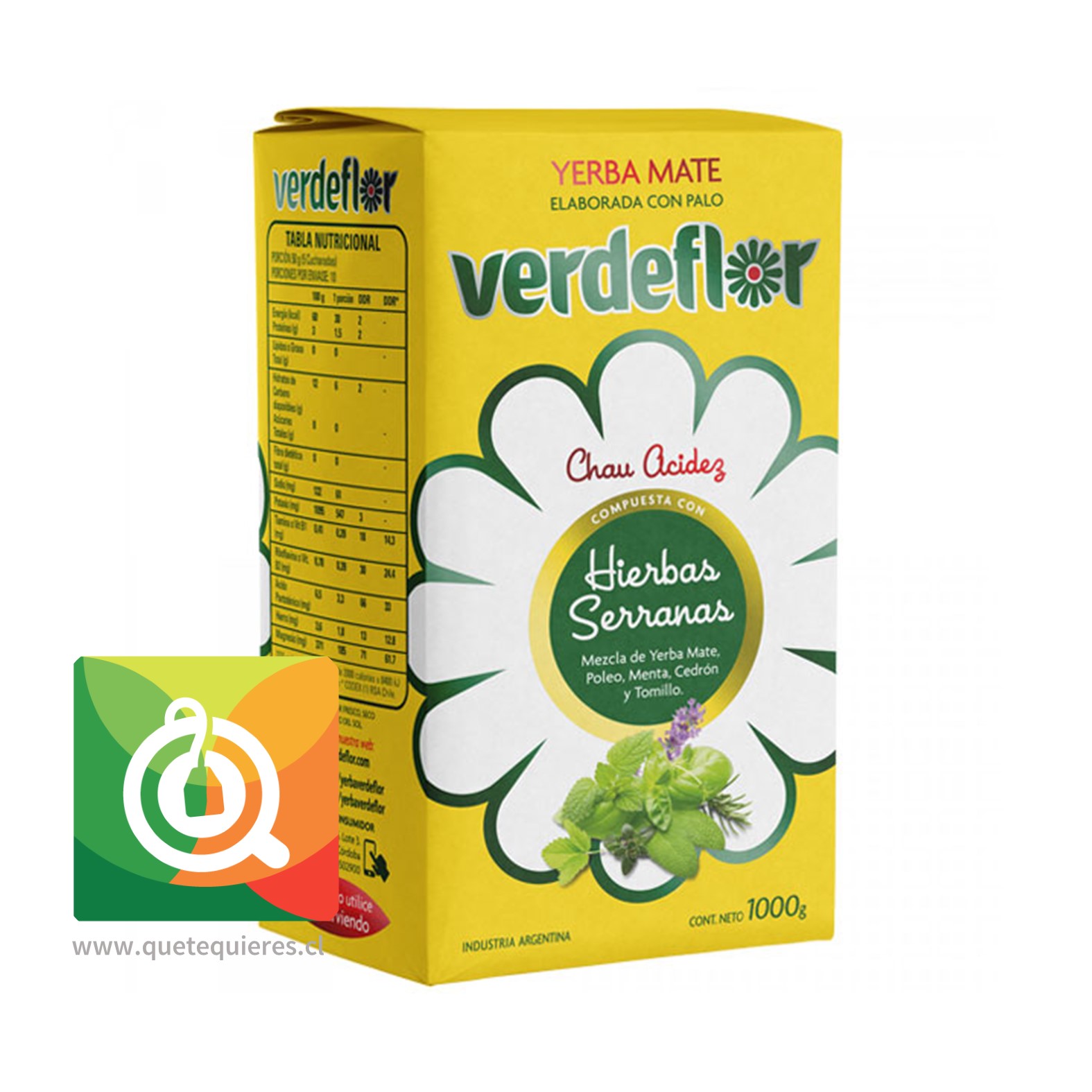 Verde Flor Yerba Mate Hiervas Serranas 1kg & Qué Té Quieres