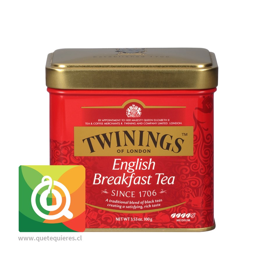 Twinings Té Negro English Breakfast Lata 100 gr & Qué Té Quieres