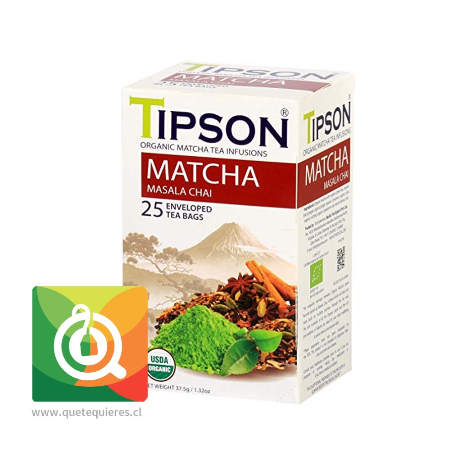 TIPSON MATCHA CHAI 25 bolsitas & Qué Té Quieres