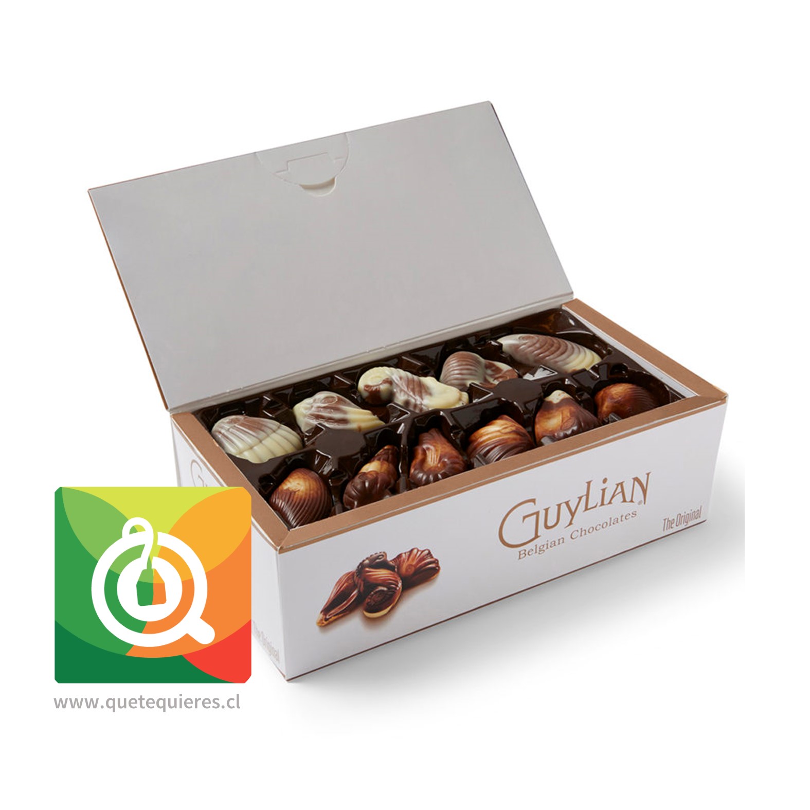Guylian Bombon Chocolate Sea Shell Regalo Dorado & Qué Té Quieres