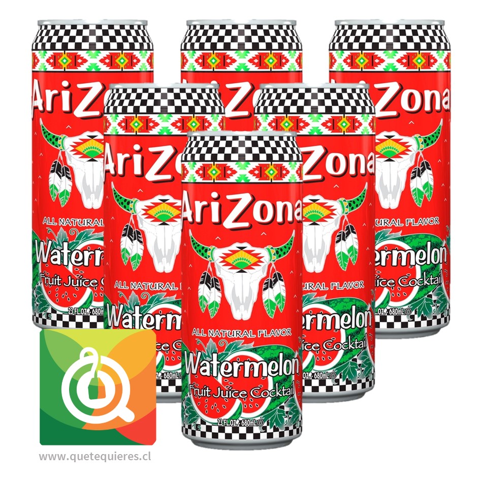 Pack Arizona Nectar Sandia 680 ml (6 unidades) & Qué Té Quieres