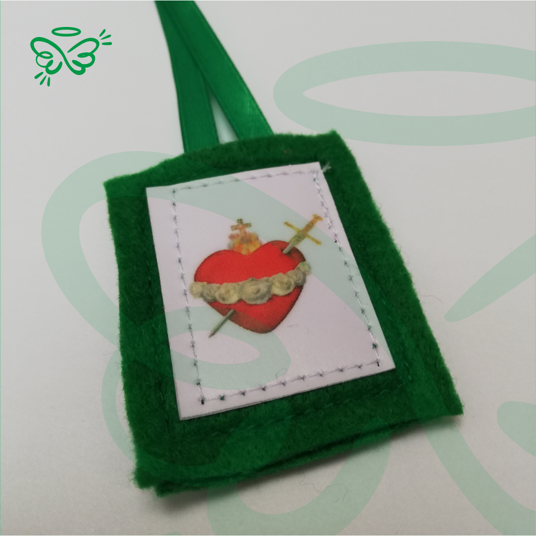 Escapulario Verde || Sagrado Corazón de María