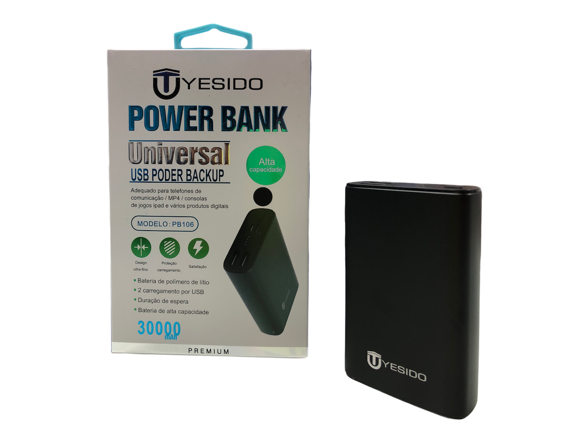 YESIDO Power Bank 30.000 mah