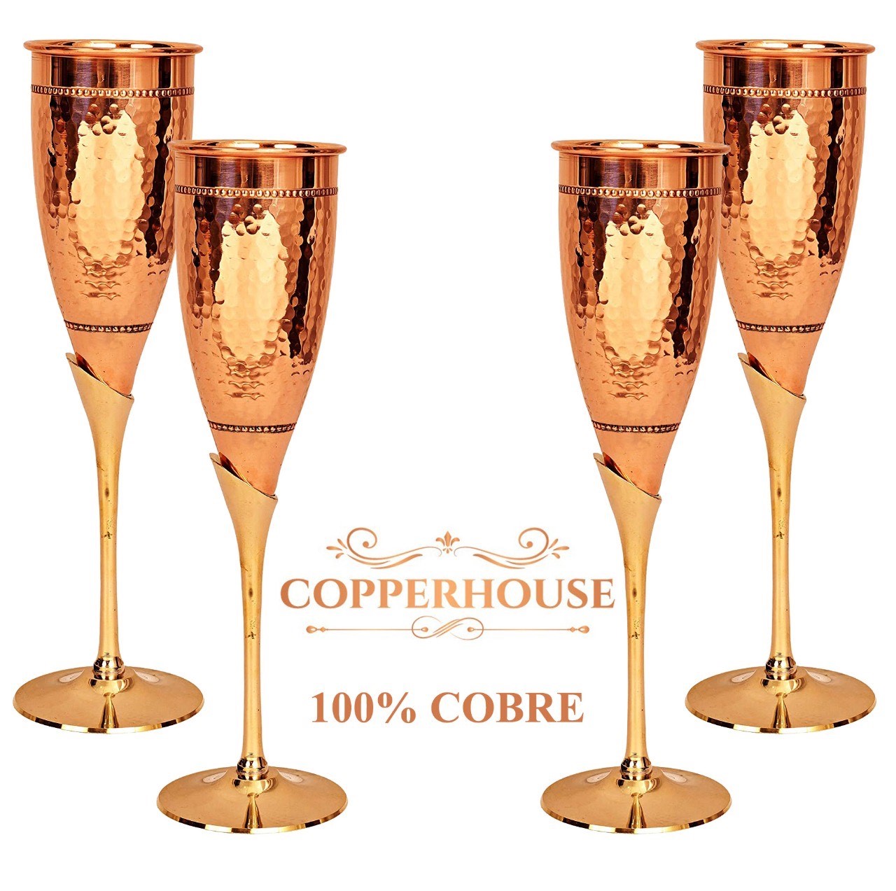 Set de 2 copas Marca Copperhouse 100% cobre