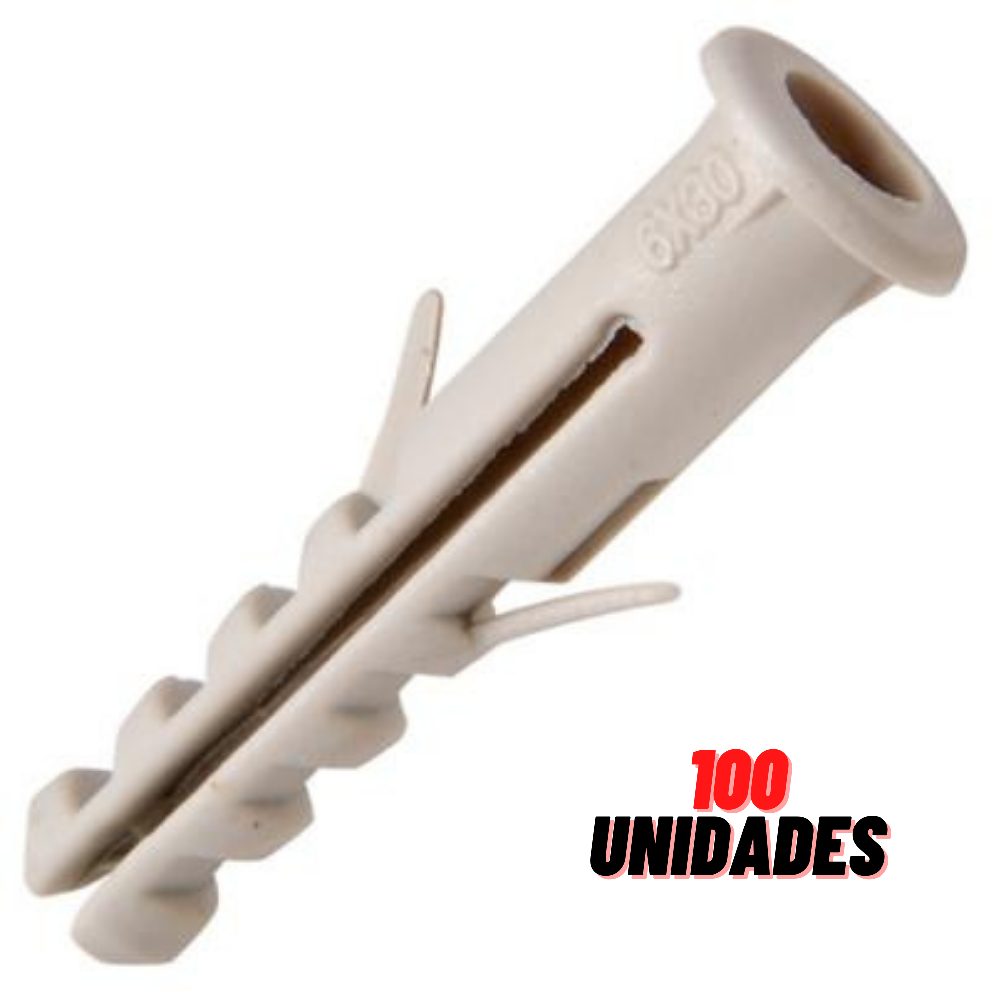 TARUGO DE PLASTICO 6 x 30 mm x 100 Unidades - Ferreplus.cl