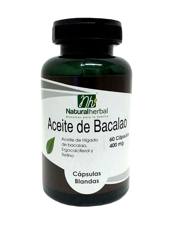 Aceite Bacalao - 60 Cápsulas 400 mg.