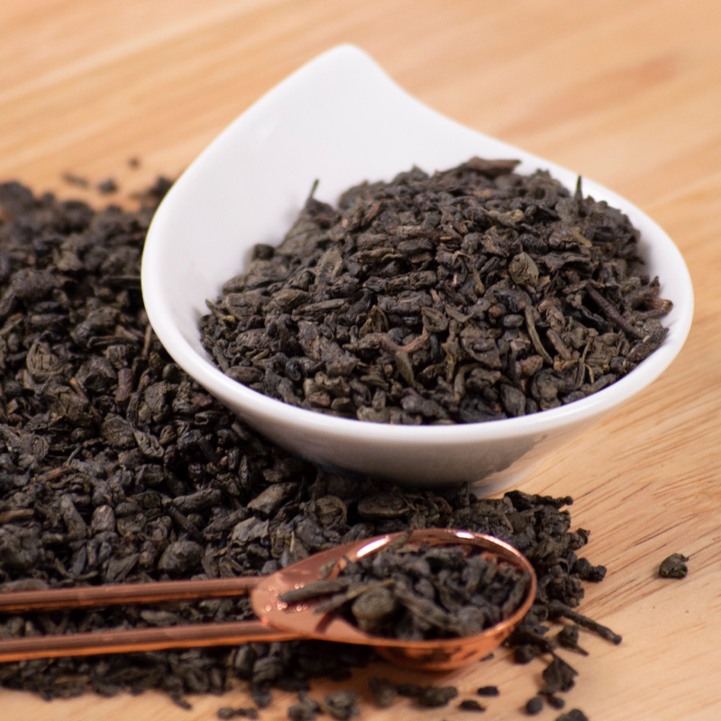 Té verde en hojas